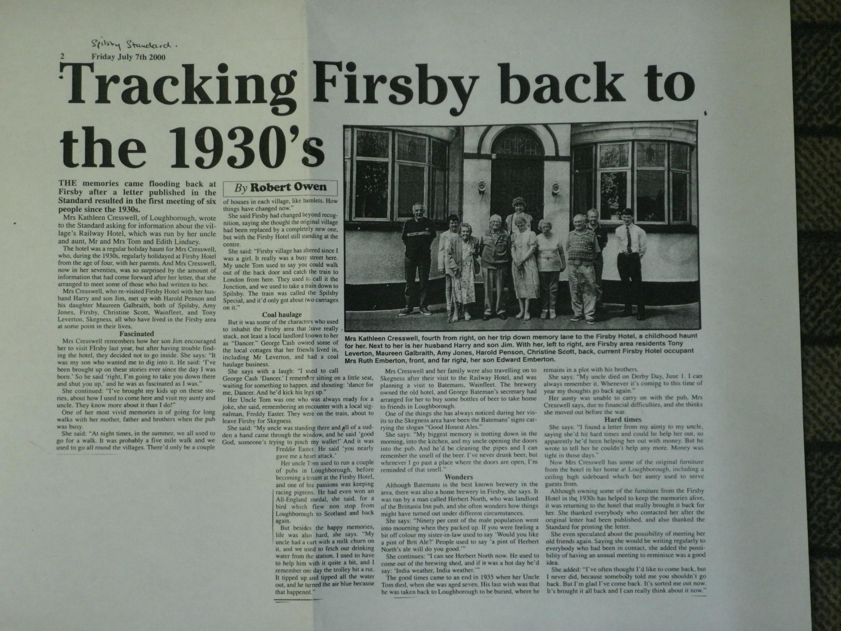 Railway Hotel, Firsby